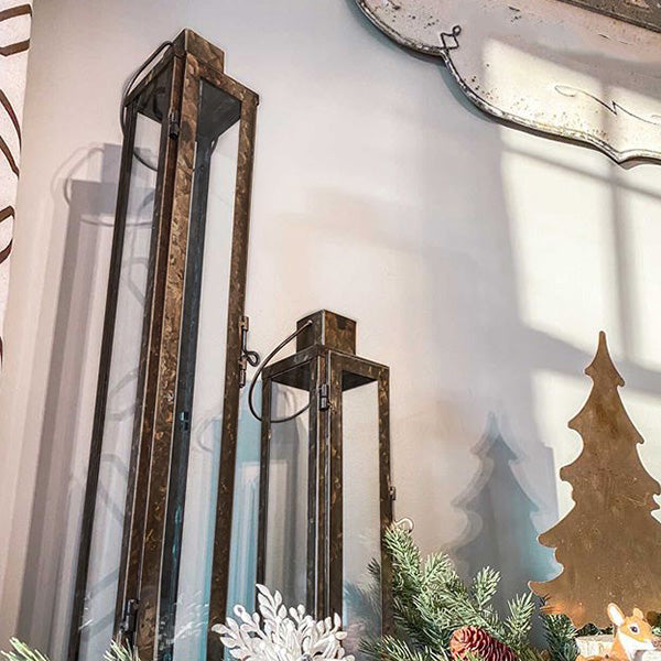 Large Rustic Lanterns | Large Rustic Lanterns Set - Decor Steals