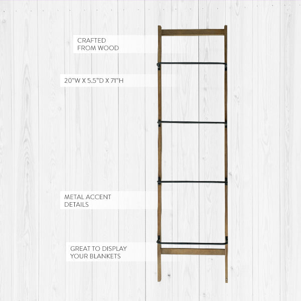 Display Ladder | Metal & Wood Display Ladder - Decor Steals