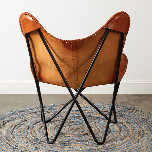 Handmade Leather Chair - Decor Steals