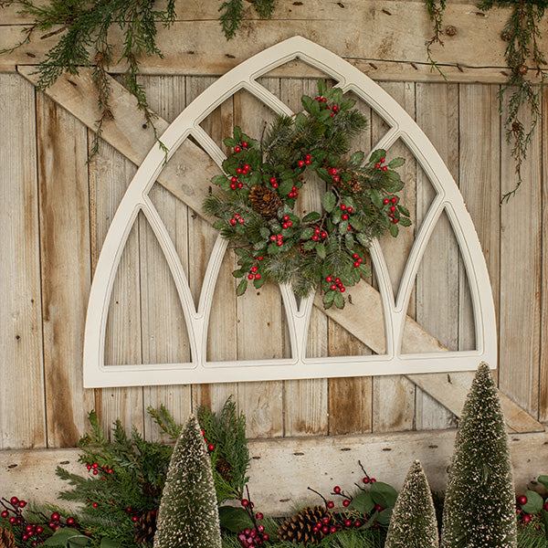 Whitewashed Arched Window Frame - Decor Steals