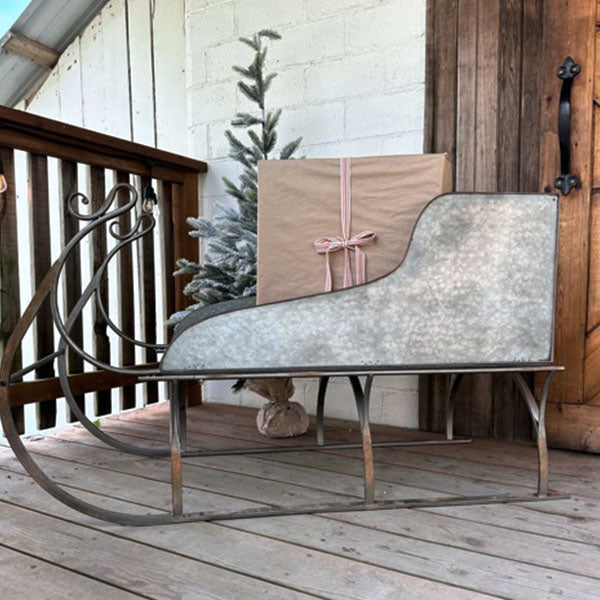 50 Inch Huge Metal Sleigh - Default Title - Decor Steals