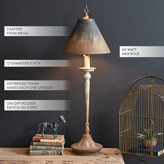Distressed Table Lamp - Decor Steals