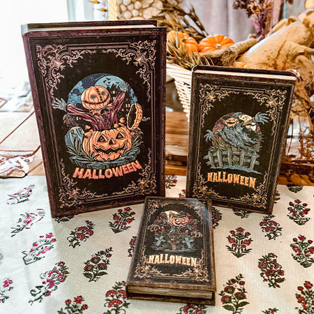 Halloween Decorative Book Box, Set of Three - Decor Steals