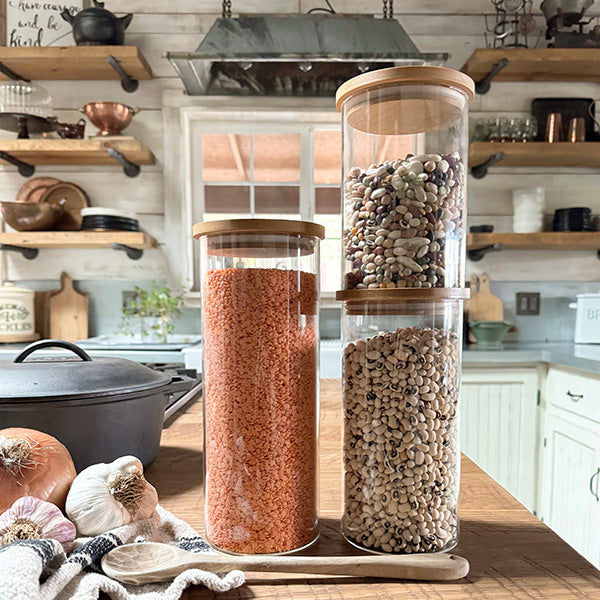 Glass Canisters with Lids - Decor Steals