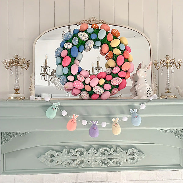 Large Multicolor Easter Egg Wreath - Decor Steals