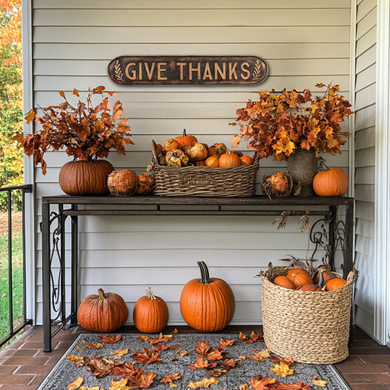 Metal Fall Sign, Pick Your Style - Give Thanks - Decor Steals