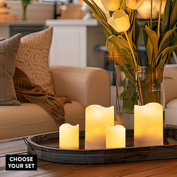 LED Candles, Set of 2 | Pick Your Size - A- 2 Inch, Set of 2 - Decor Steals