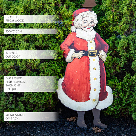 51 Inch Life-sized Indoor/Outdoor Mrs. Claus Cutout | Santa's Family C ...