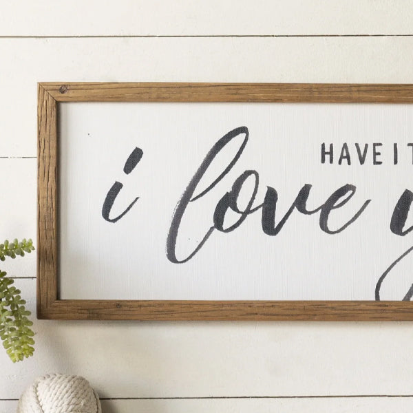 I Love You Wooden Sign - Default Title - Decor Steals
