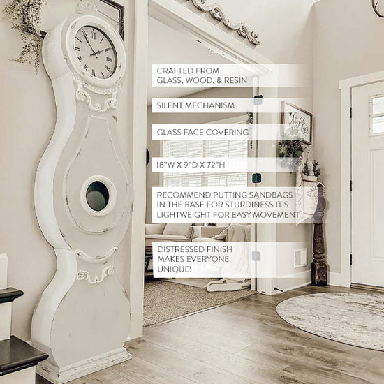 Swedish Mora Clock | Distressed Swedish Mora Floor Clock - Decor Steals