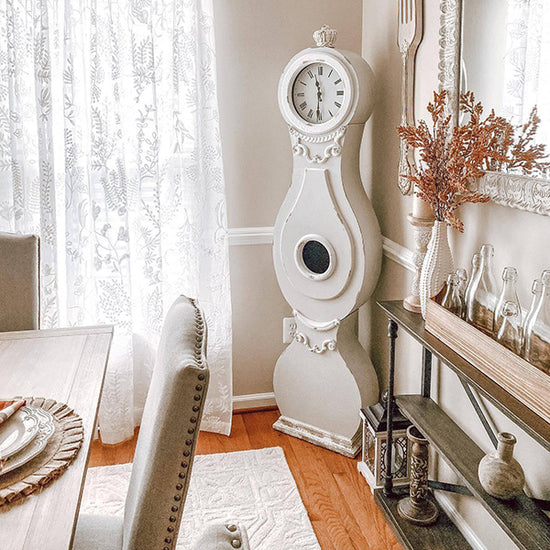 Swedish Mora Clock | Distressed Swedish Mora Floor Clock - Decor Steals