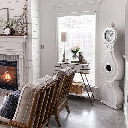 Swedish Mora Clock | Distressed Swedish Mora Floor Clock - Decor Steals
