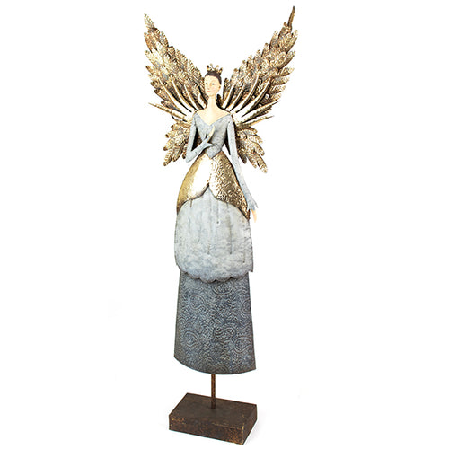 38 Inch Tall Metal Tabletop Angel - Decor Steals