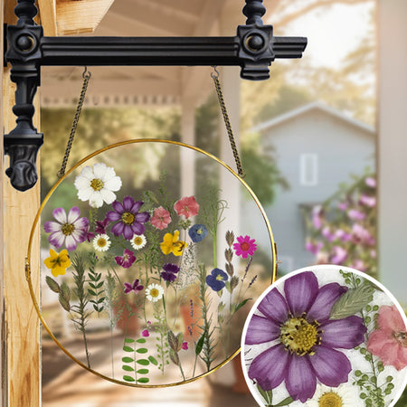Glass Pressed Natural Flowers Sign | Our "Summer" SIGNS OF THE SEASONS ...