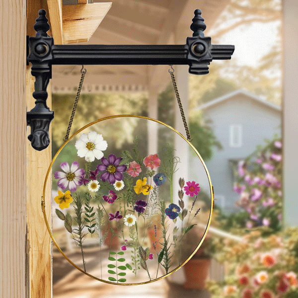 Glass Pressed Natural Flowers Sign | Our "Summer" SIGNS OF THE SEASONS ...