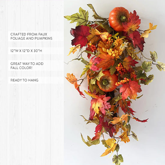 Faux Foliage Fall Swag - Decor Steals