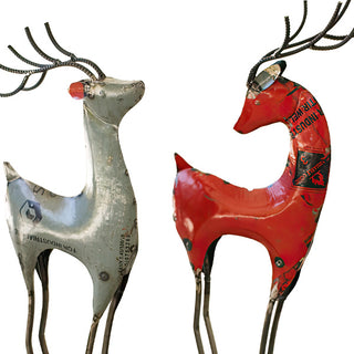 Recycled Iron Deer, Set of 2 - Decor Steals