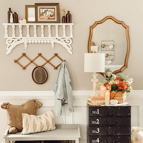 Wooden Spindle Shelf - Decor Steals