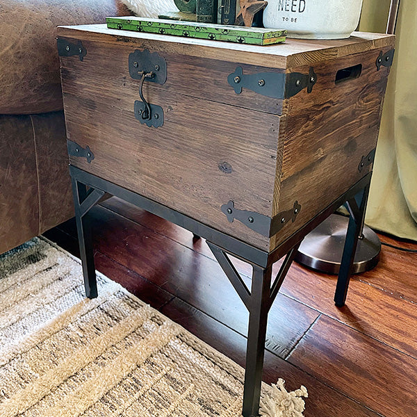 Wooden Storage Trunk End Table - Decor Steals