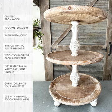 Tiered Wooden Stand - Decor Steals