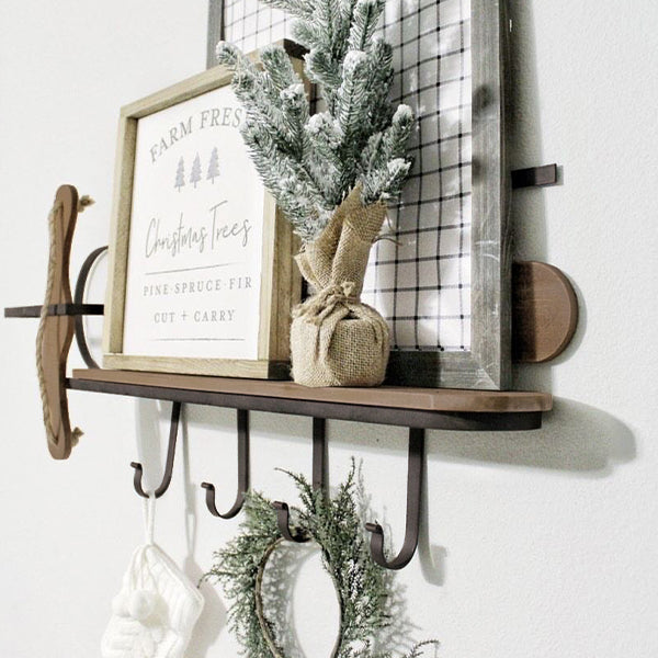 Wooden Sled Shelf - Decor Steals