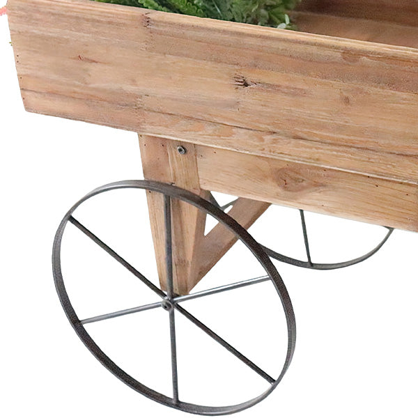Wooden Wheelbarrow Decor - Decor Steals