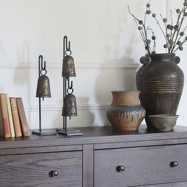 Gilded Distressed Hanging Bells, Set of 3 - Decor Steals