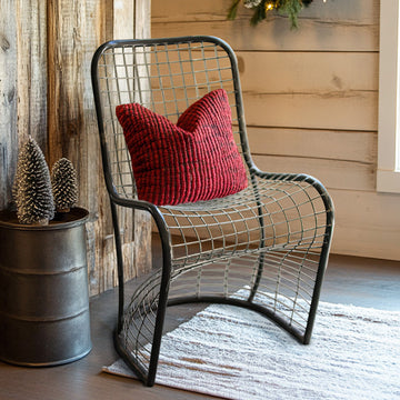 Woven Metal Accent Chair - Decor Steals