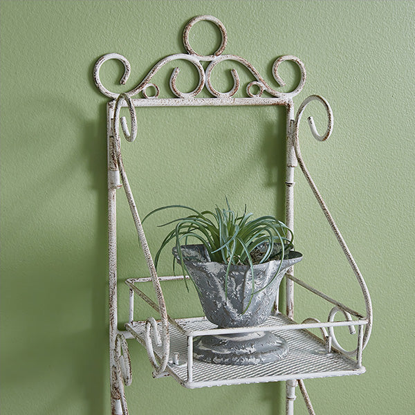 Distressed White Wall Shelf - Default Title - Decor Steals