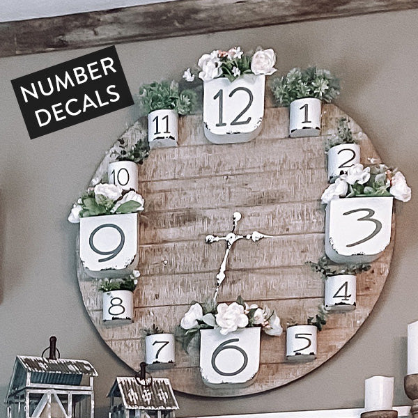 Planter Clock Number Decals - Default Title - Decor Steals