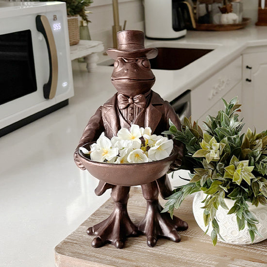 Charming Frog Bronze Bowl | Dapper Critters Collection - Default Title ...