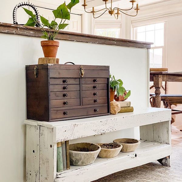 Machinist Chest | Wood Machinist Chest - Decor Steals