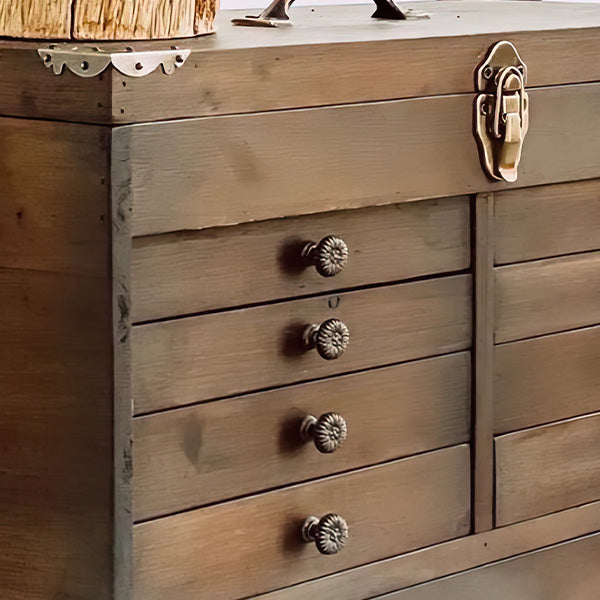 Machinist Chest | Wood Machinist Chest - Decor Steals