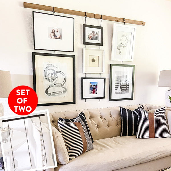DIY Hanging Gallery Wall Rail, Set of 2 - Decor Steals