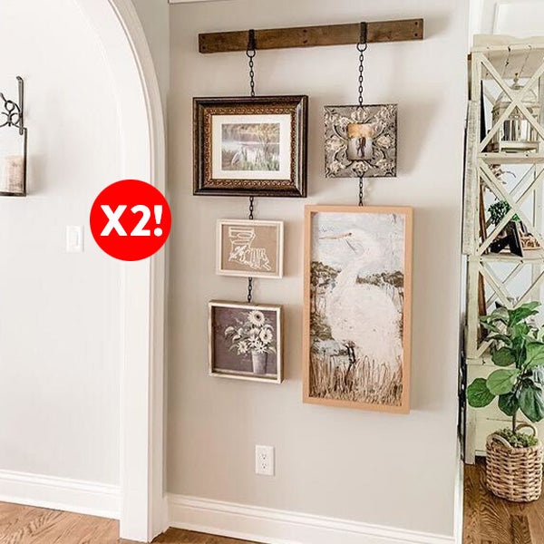 DIY Hanging Gallery Wall Rail, Set of 2 - Decor Steals