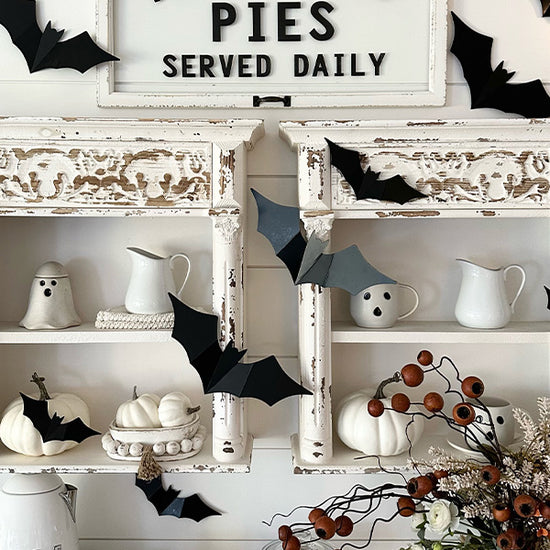 Spooky Metal Bats, Set of 12 - Decor Steals