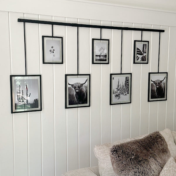 Gallery Wall Photo Rail with Frames - Decor Steals