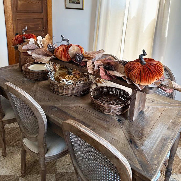 Multiuse Farmhouse Plant Stand Wooden Bench, Set of Two - Decor Steals