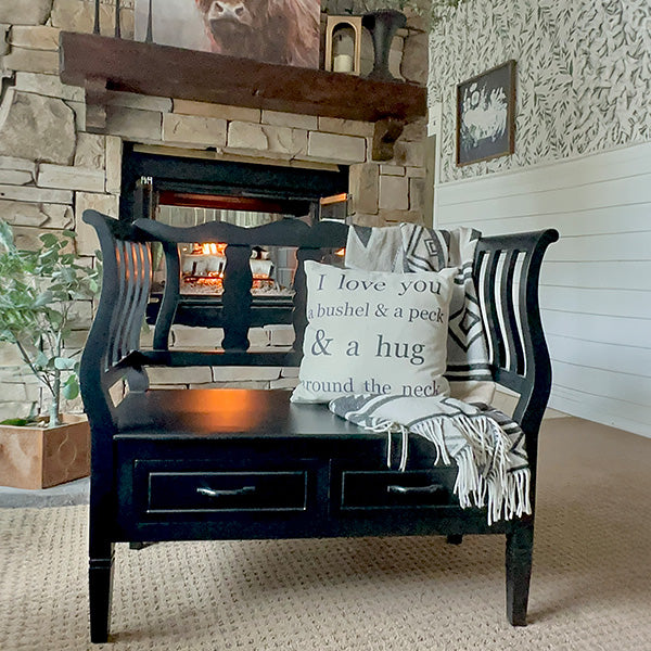 Black Storage Bench - Decor Steals