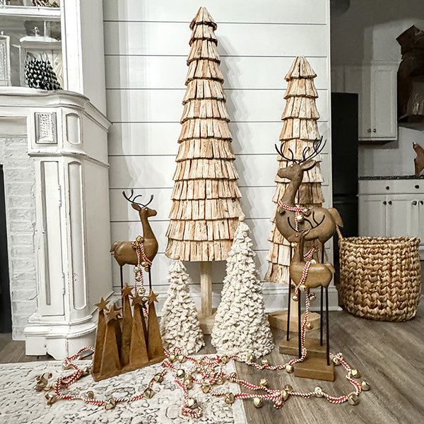 Oversized Fir Wood Petal Christmas Trees, Set of Two - Default Title ...