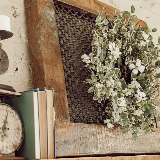 FOUND Antique Wooden Window with Screen - Default Title - Decor Steals