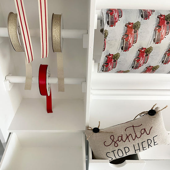 Folding Wall Cabinet Convertible Wrapping Table - Decor Steals