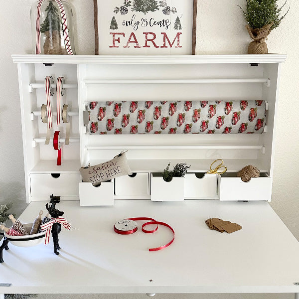 Folding Wall Cabinet Convertible Wrapping Table - Decor Steals