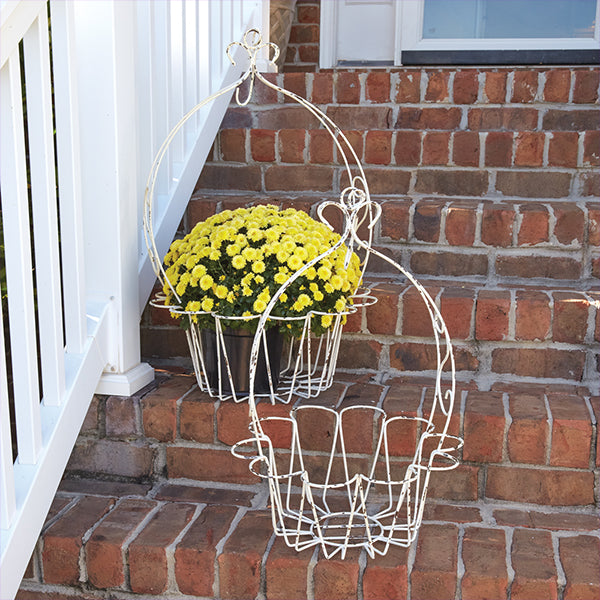 Wire Flower Hanging Baskets, Set of 2 - Default Title - Decor Steals