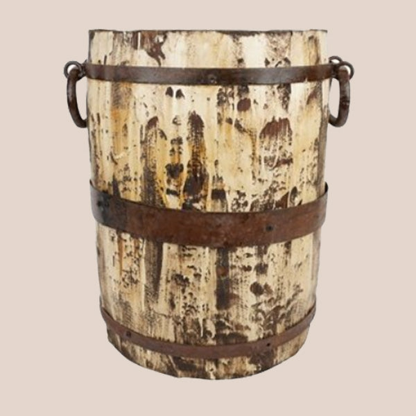 Spanish Pine Wooden Bucket - Decor Steals