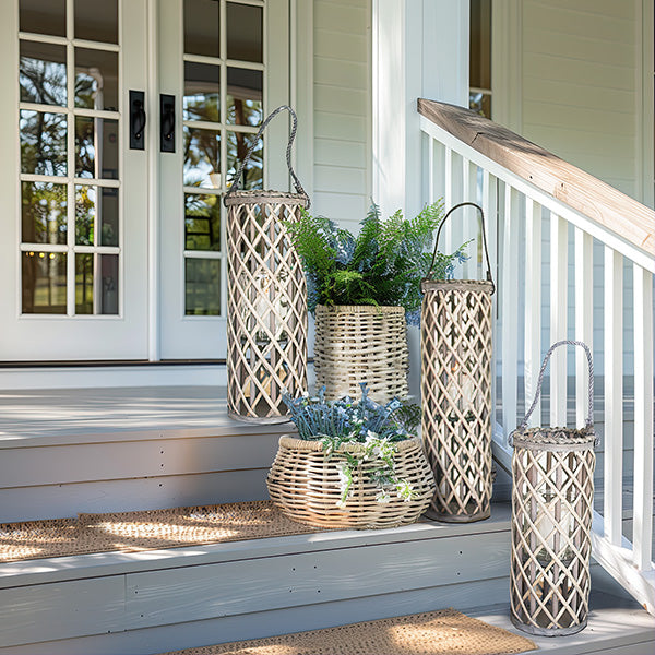 Willow Candle Lanterns, Set of 3 - Default Title - Decor Steals