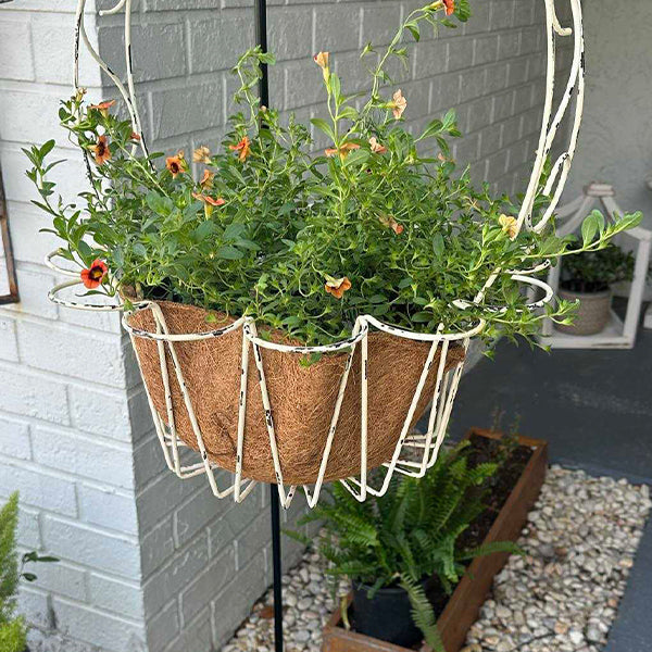 Wire Flower Hanging Baskets, Set of 2 - Default Title - Decor Steals
