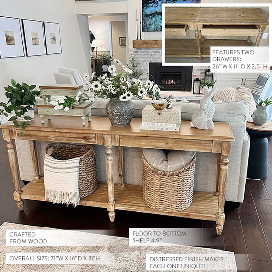 Console Table with Drawers - Decor Steals