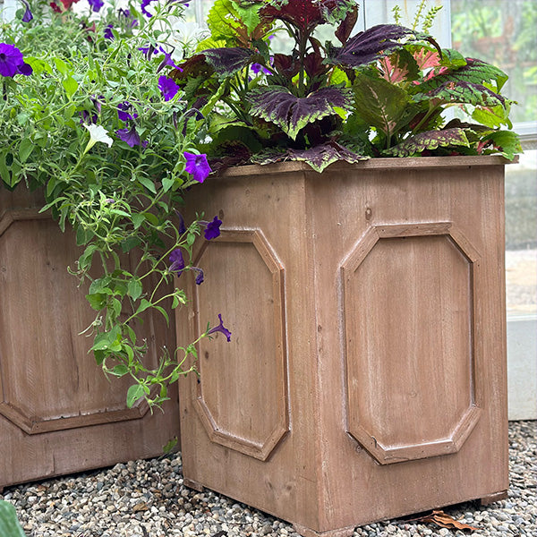 Oversized Outdoor Wooden Planters - Decor Steals