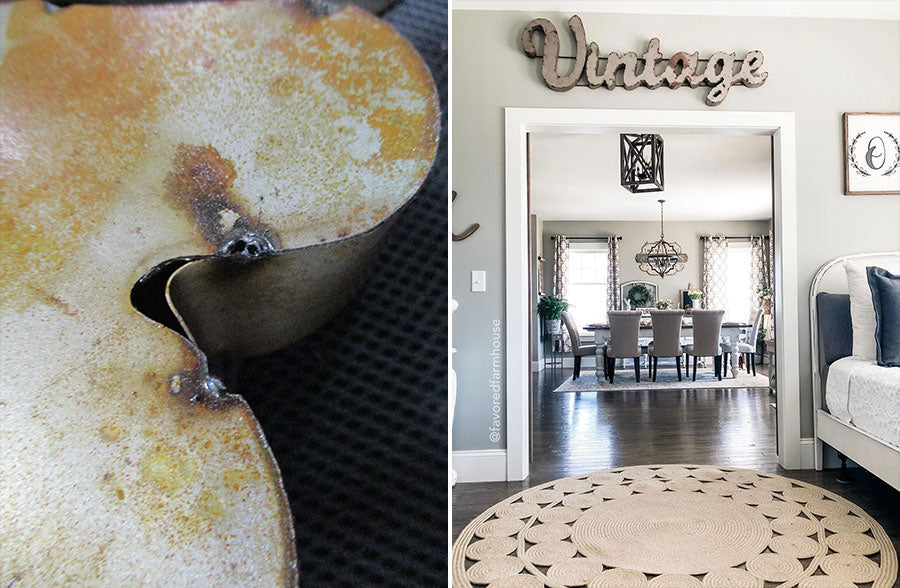 Huge Distressed Metal 3-D Vintage sign - Decor Steals